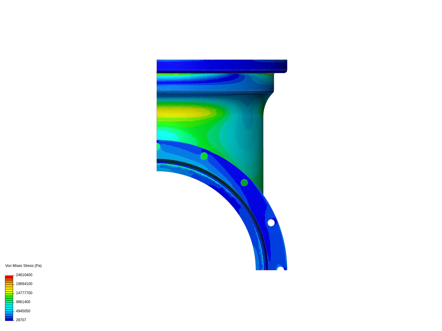 Static Structural Analysis of a Pipe Joint with FEM by rszoeke | SimScale