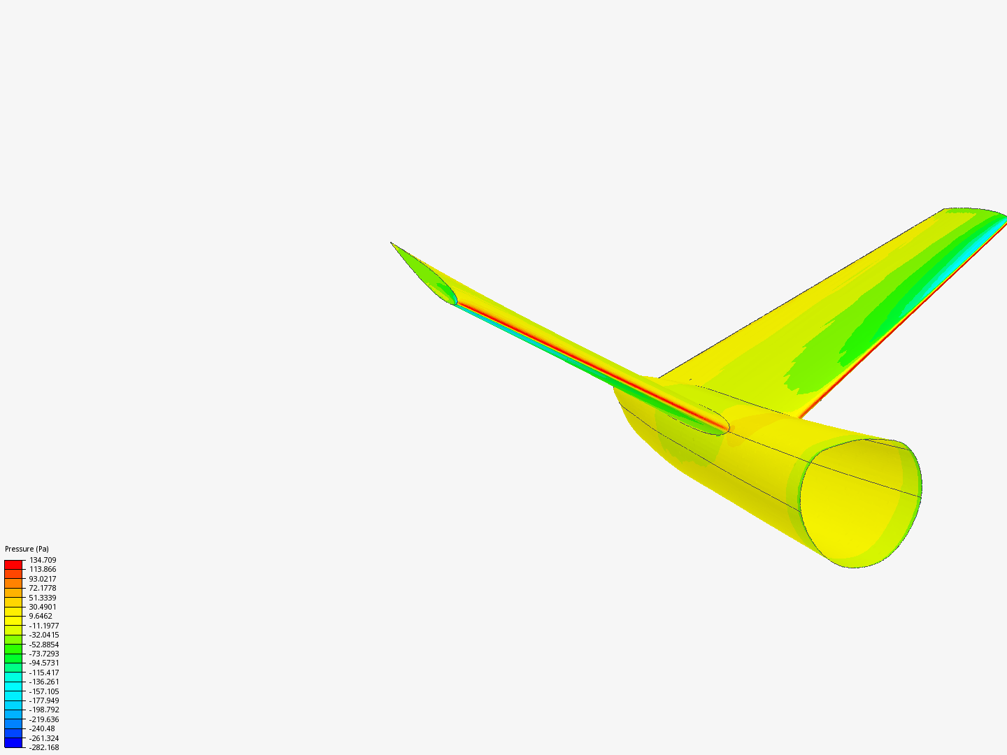 V tail yaw simulation 10 deg twist by sagar0410 | SimScale