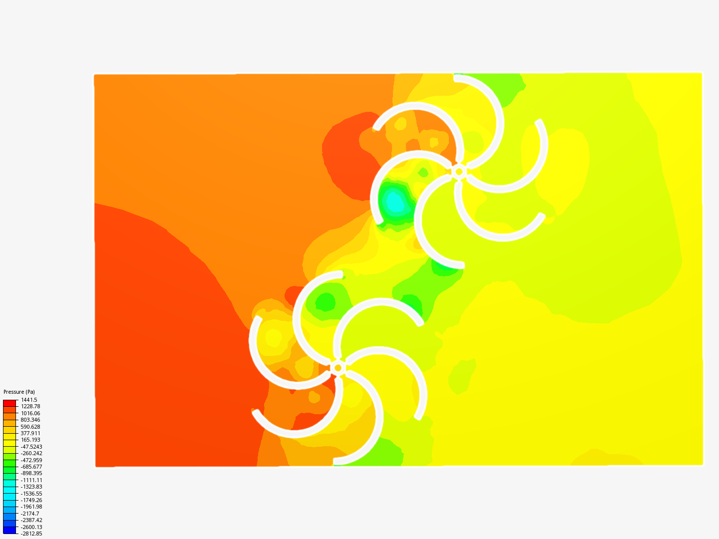 Pressure loss test moving no spacing opposite angle rotation translated ...