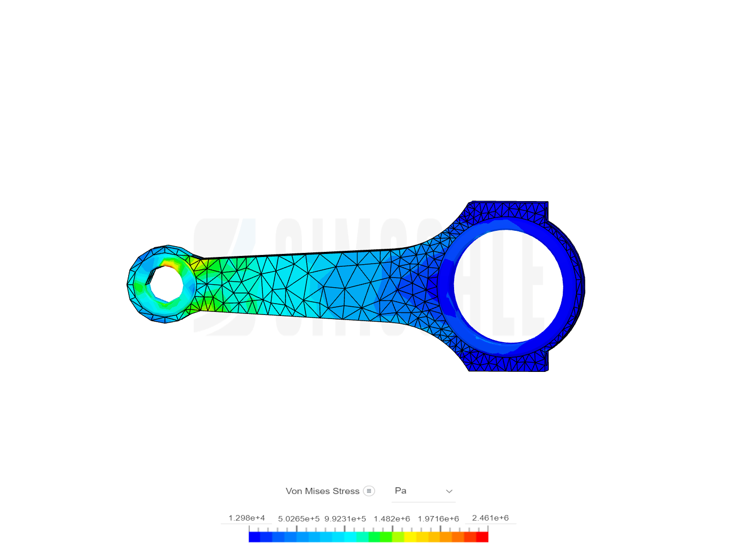 Tutorial 1: Connecting rod stress analysis by sghalleby | SimScale