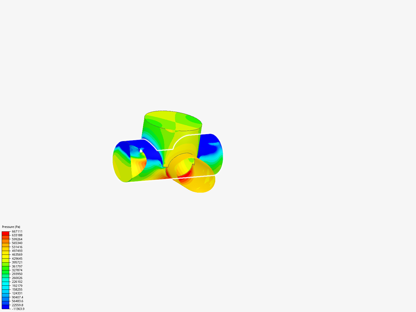 Liquid Through 3 way bifurcation by shinhauchong | SimScale
