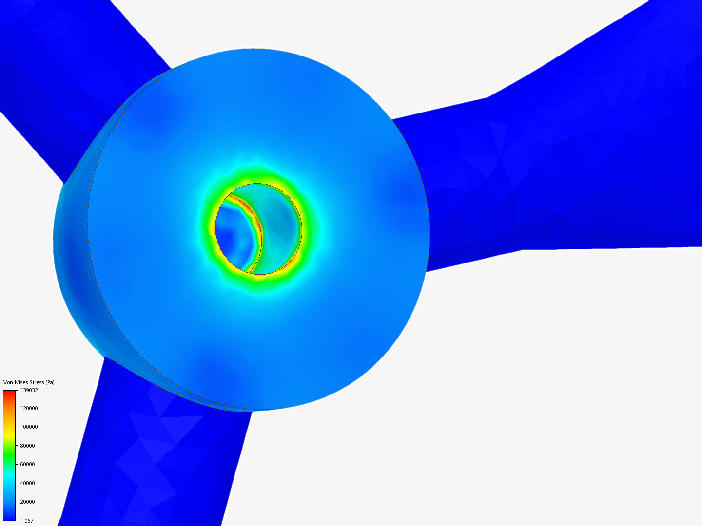 Windmill rotor&hub FEA by sidneyaerol | SimScale