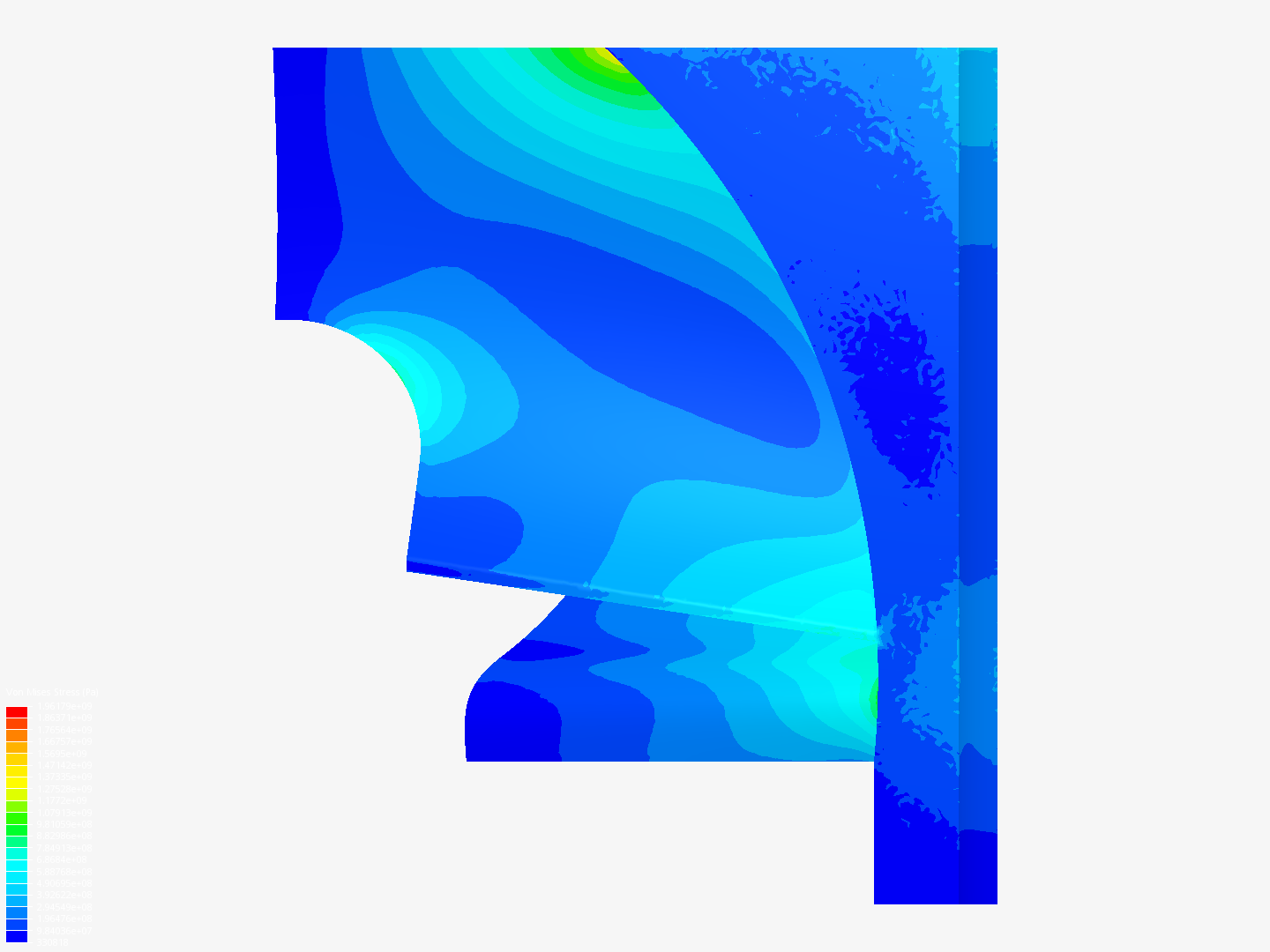 Cyclic Symmetric Rotor Under Centrifugal Force by simscale | SimScale