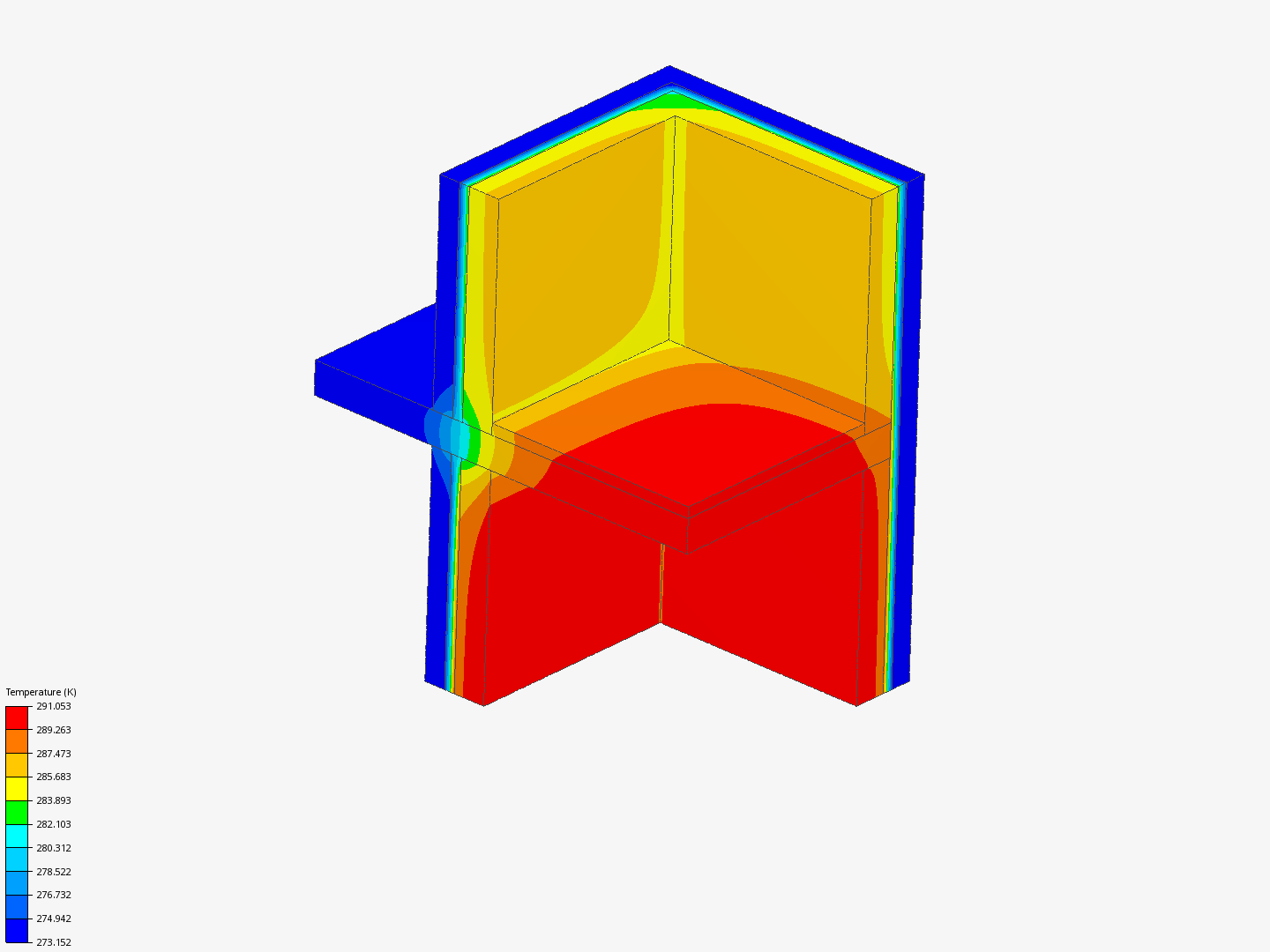 Validation Case: Thermal Bridges in Building Construction - Case 3 by simscale | SimScale