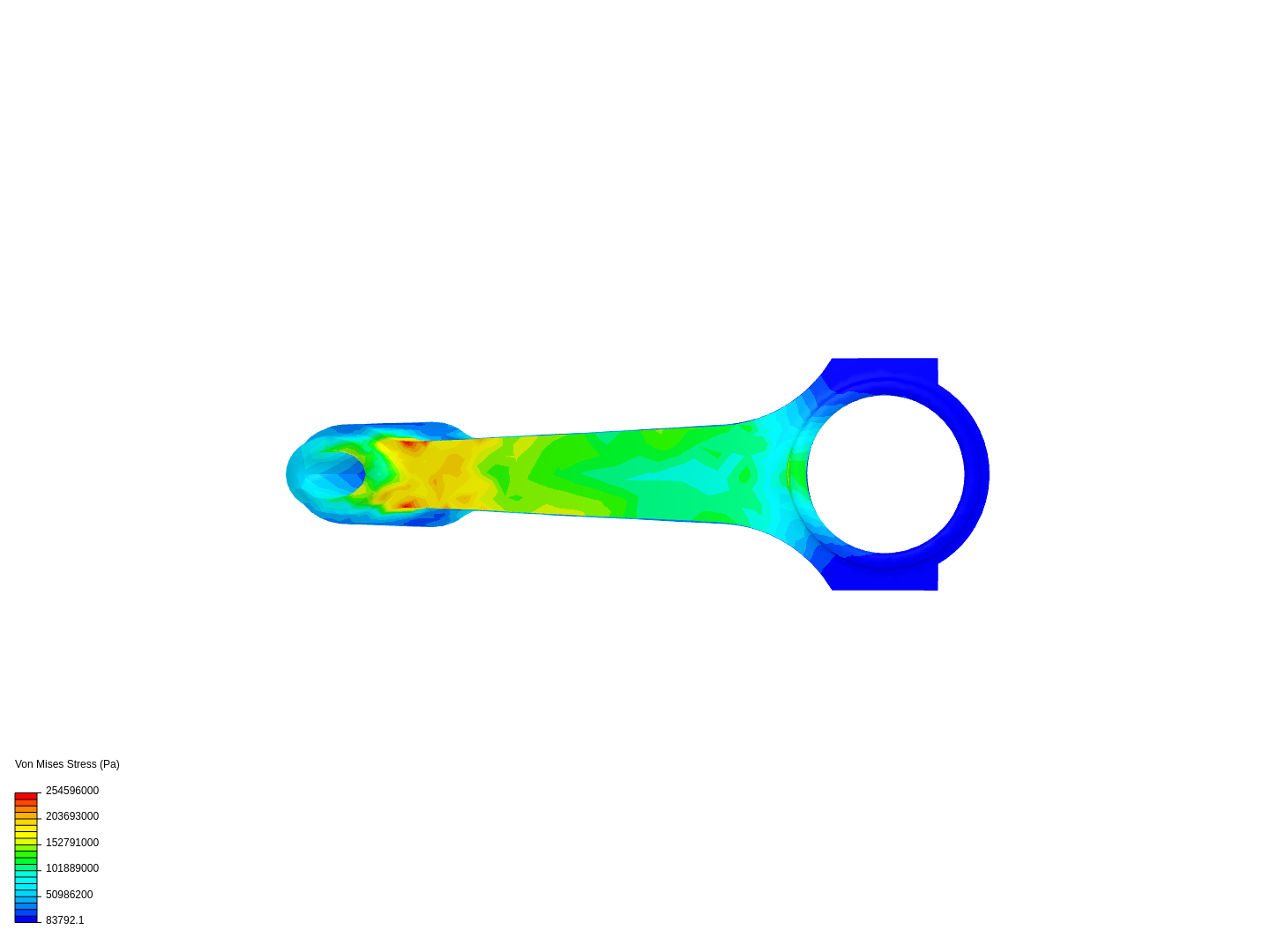 Tutorial 1: Connecting rod stress analysis by smathematics | SimScale