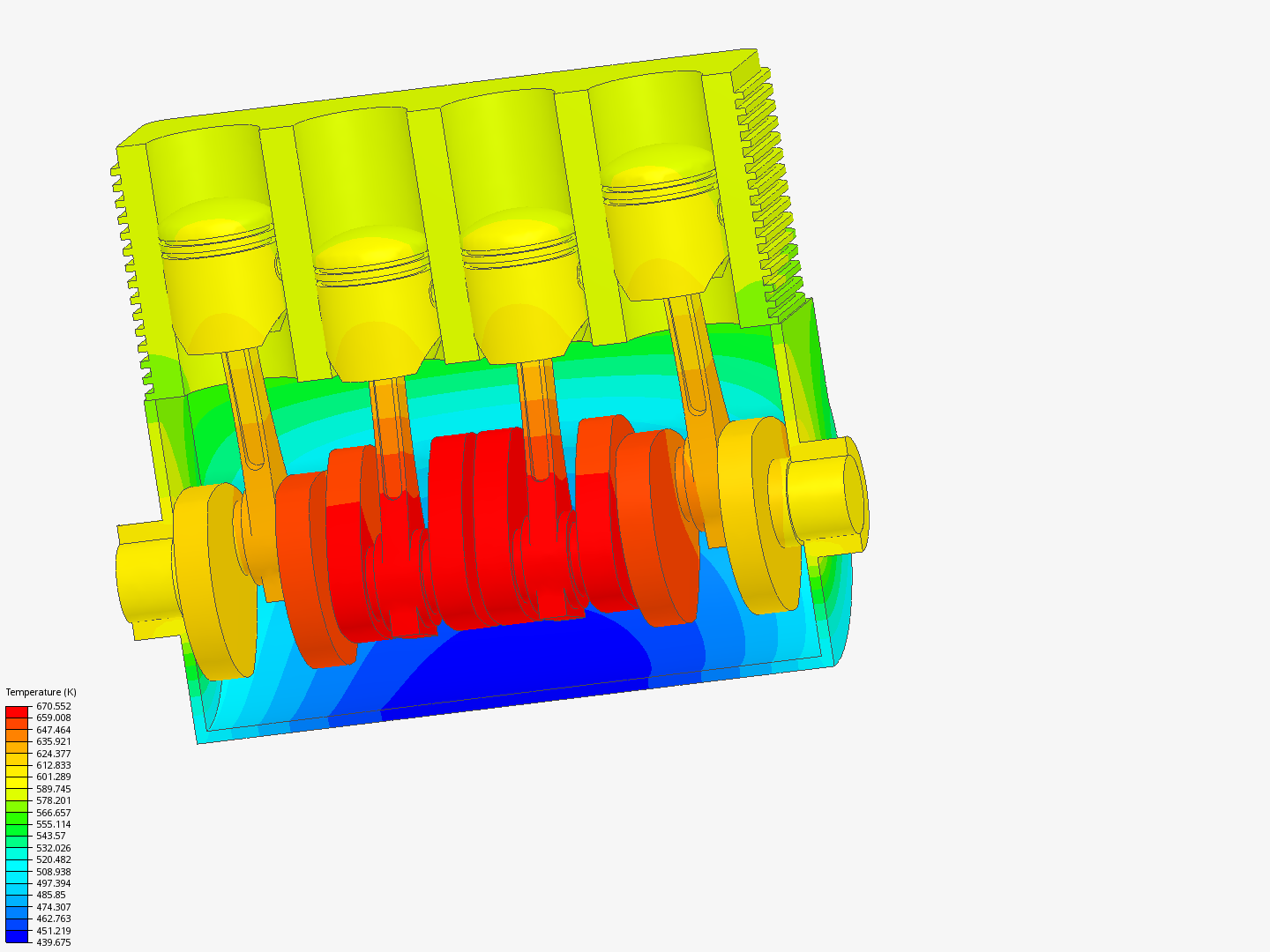Heat simulation of IC engine by smech | SimScale