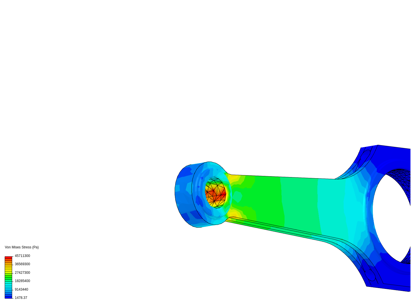 Tutorial 1: Connecting rod stress analysis by sslack | SimScale