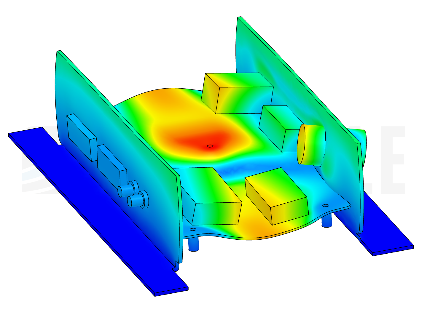 Electronics Unit Vibration Test - FEA Test Case by svjr_inc | SimScale