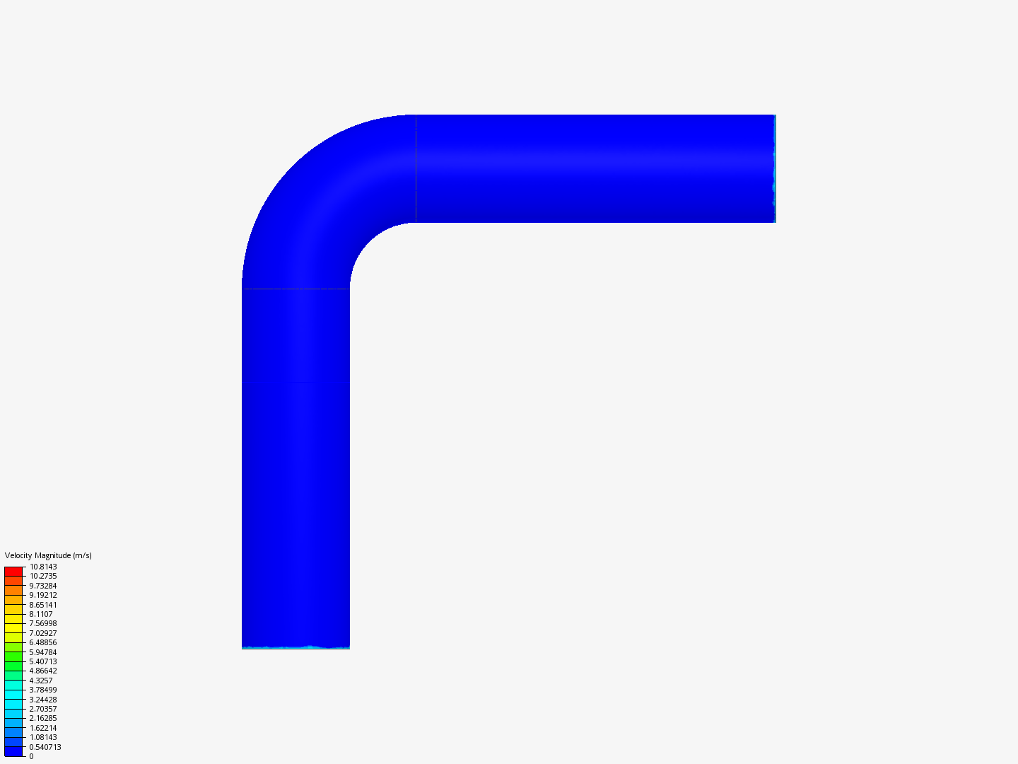 Fluid flow through pipe bend by syovita | SimScale