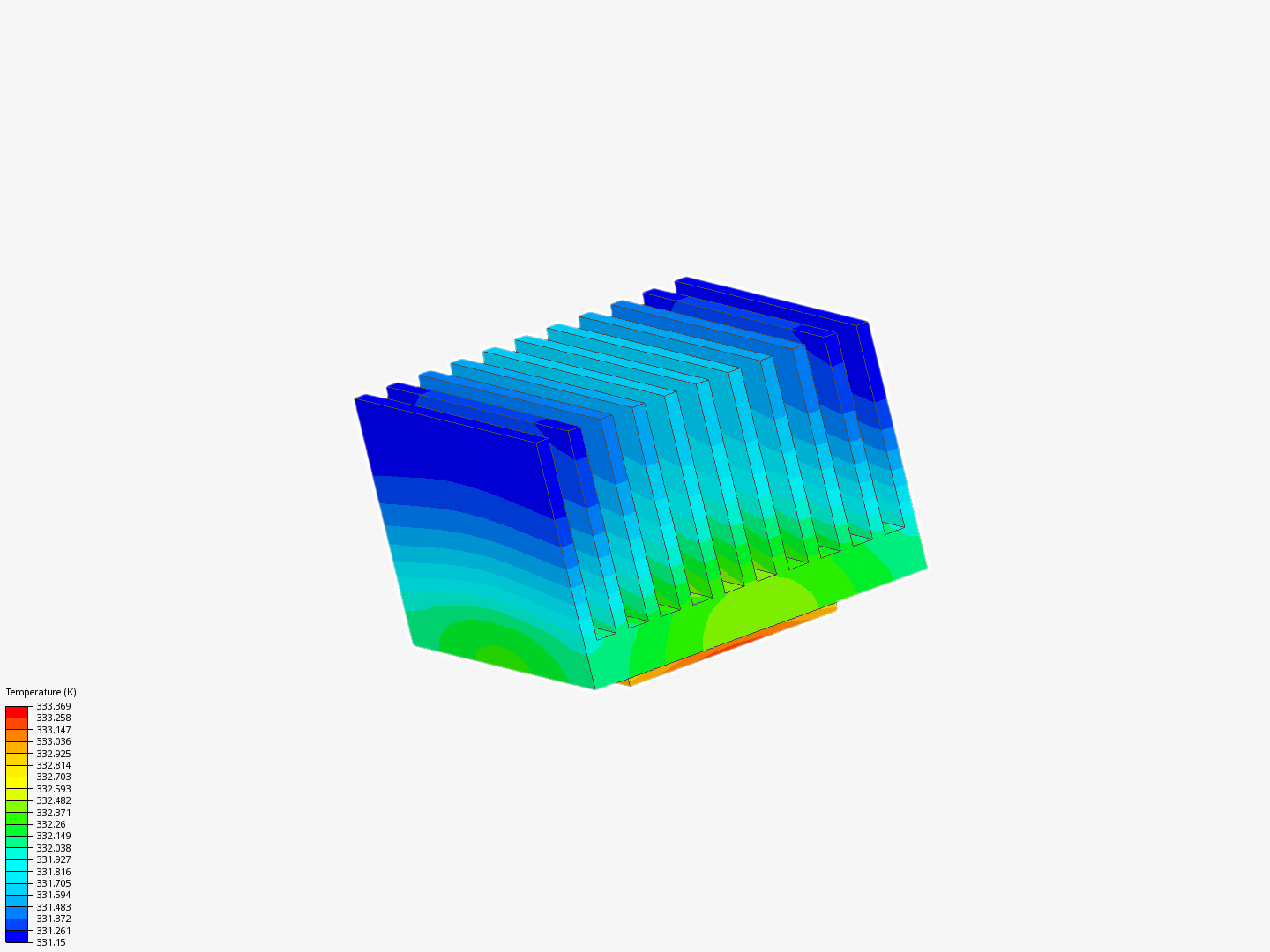 thermal analysis of heat sink - Copy by theanty | SimScale
