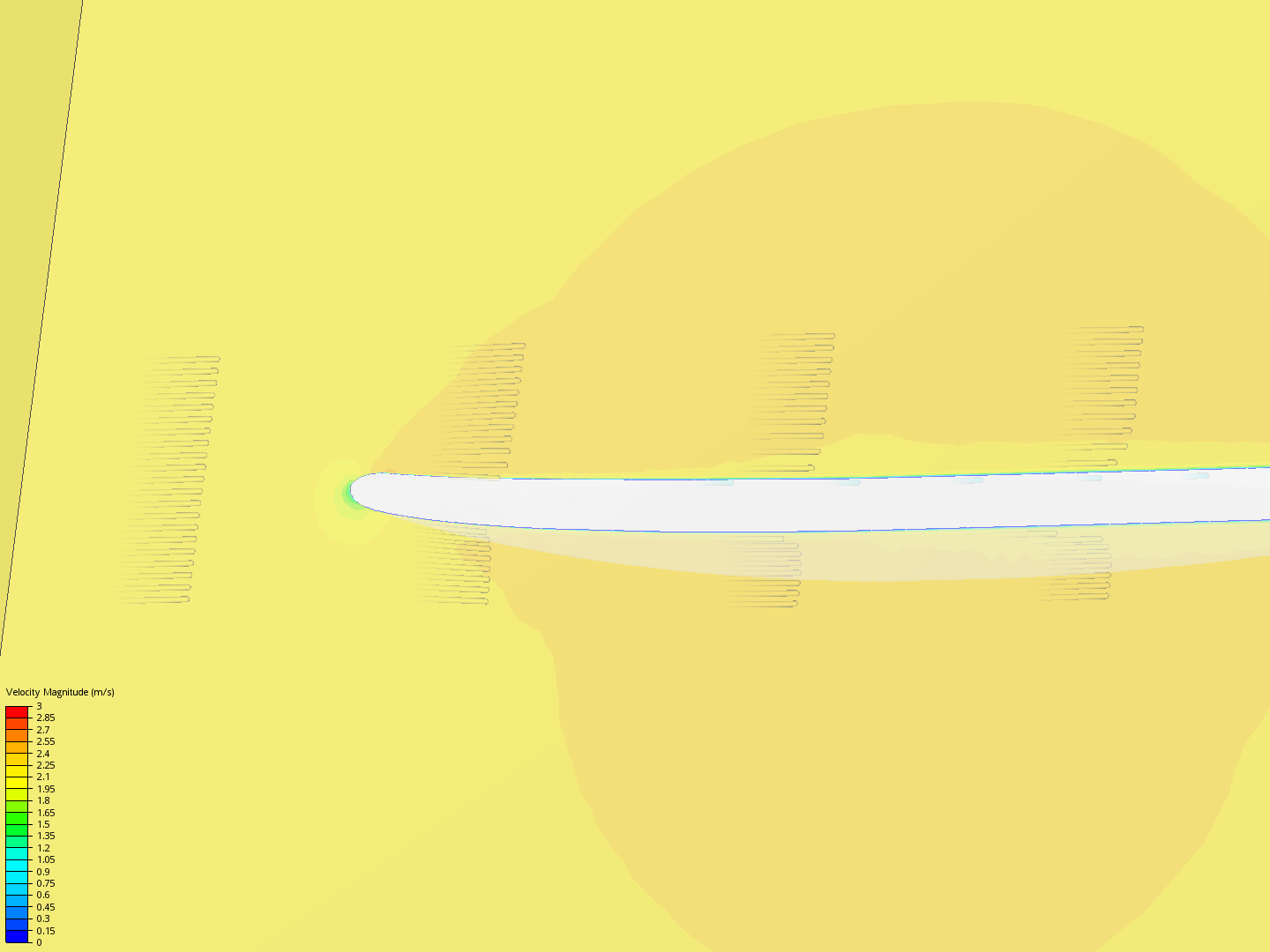 Foilboard Pointed Nose Geometry test by tjarvis | SimScale