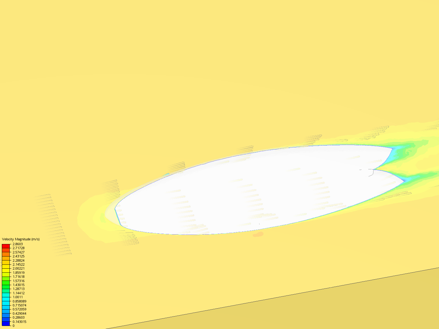 Foilboard Swallow Tail Geometry test by tjarvis | SimScale