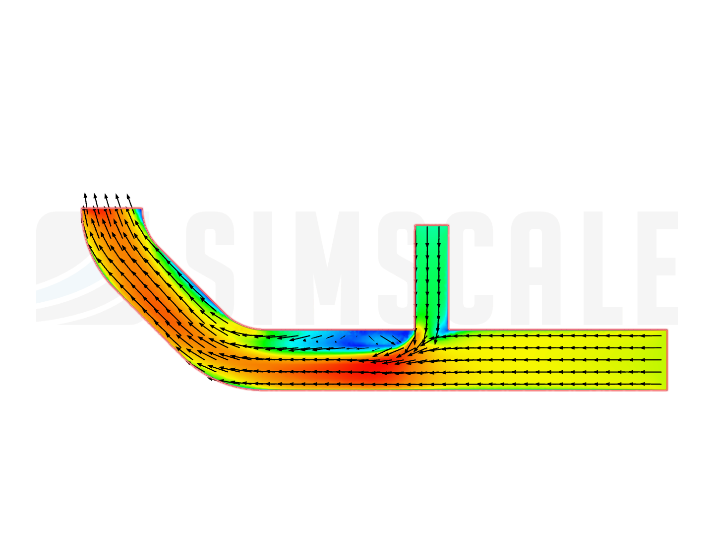 Pipe Junction Airflow by trillado_hana | SimScale