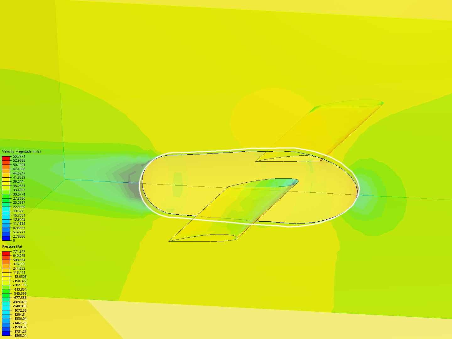 fuselage et aile by xbeaunol | SimScale