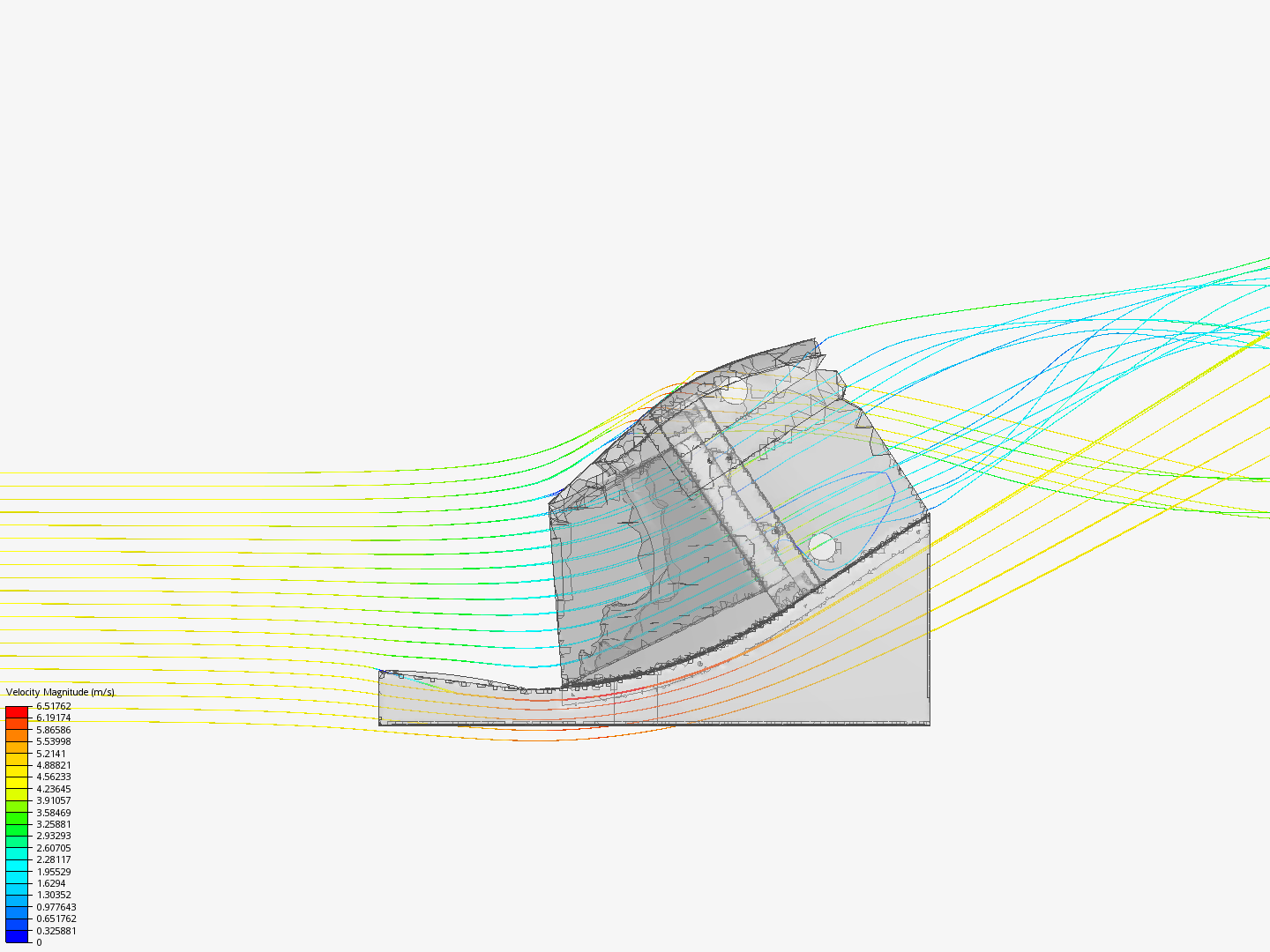 Final sidepod diffuser free stream 10mph by zscan | SimScale