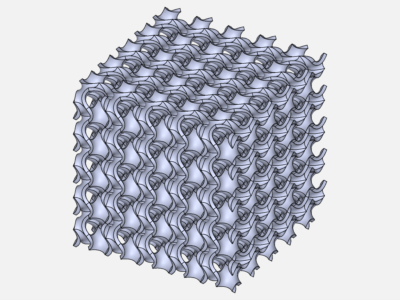 Gyroid Fluid Flow by lewisroberts123 | SimScale