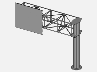 Cantilever Overhead Sign Structure by dnicruz | SimScale