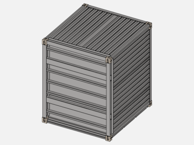 Container Wind Load by STR_D | SimScale