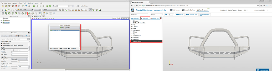 FEA post-processing guide (using online post-processor and local Paraview) - Post-processing ...
