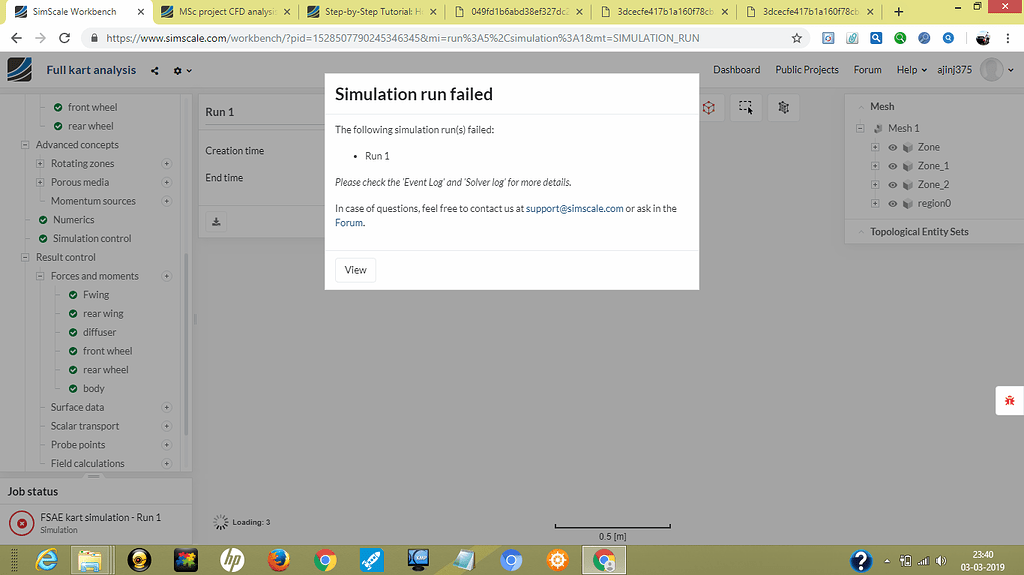Simulation run error - Project Support - SimScale CAE Forum