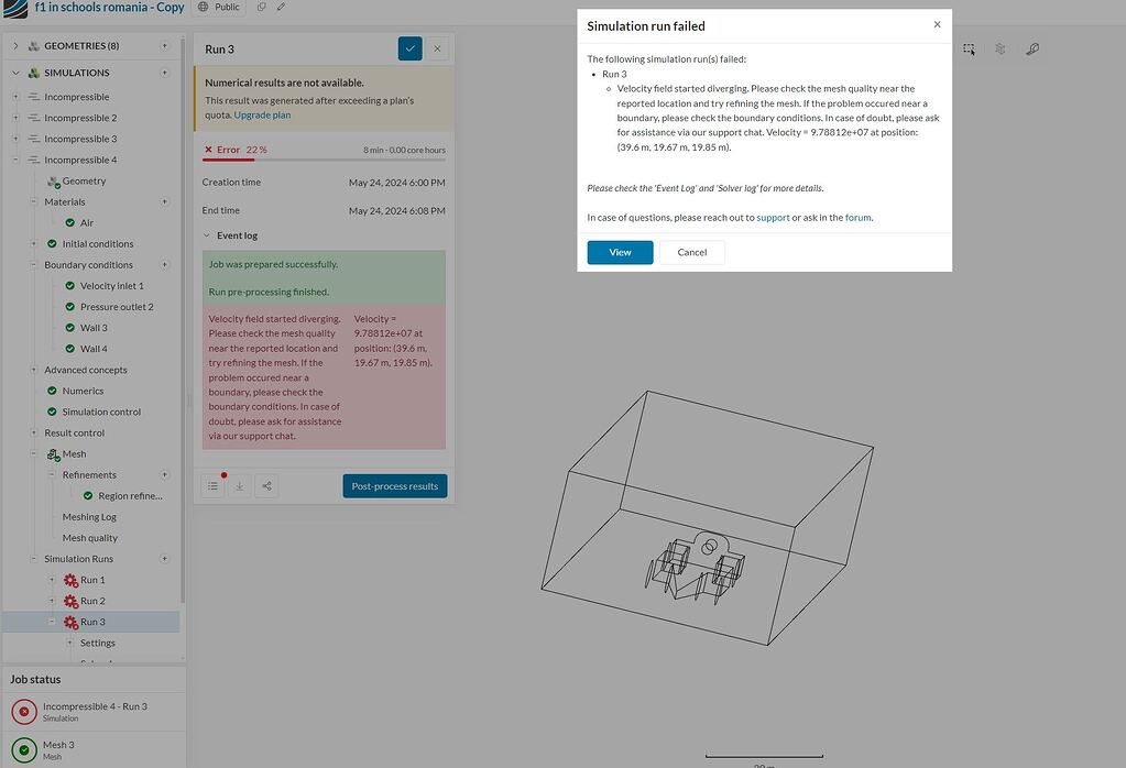 Why do I have this error? - Fluid Flow / CFD - SimScale CAE Forum