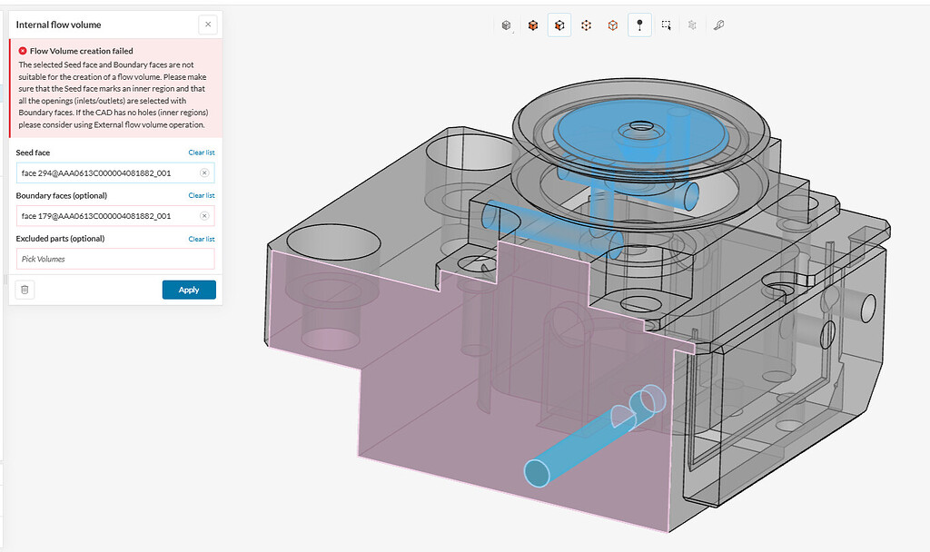 Internal flow volume cannot create - Project Support - SimScale CAE Forum