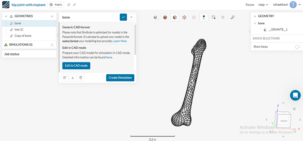 Im tyring to perform my simulation on hip joint but when i want to ...