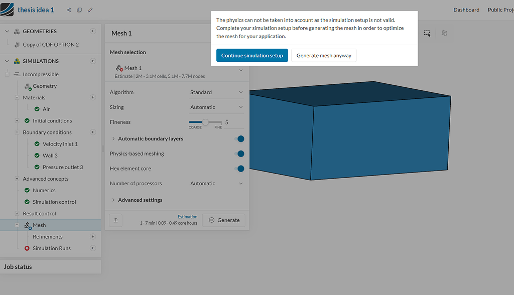 Mesh setup - CAD & Meshing - SimScale CAE Forum