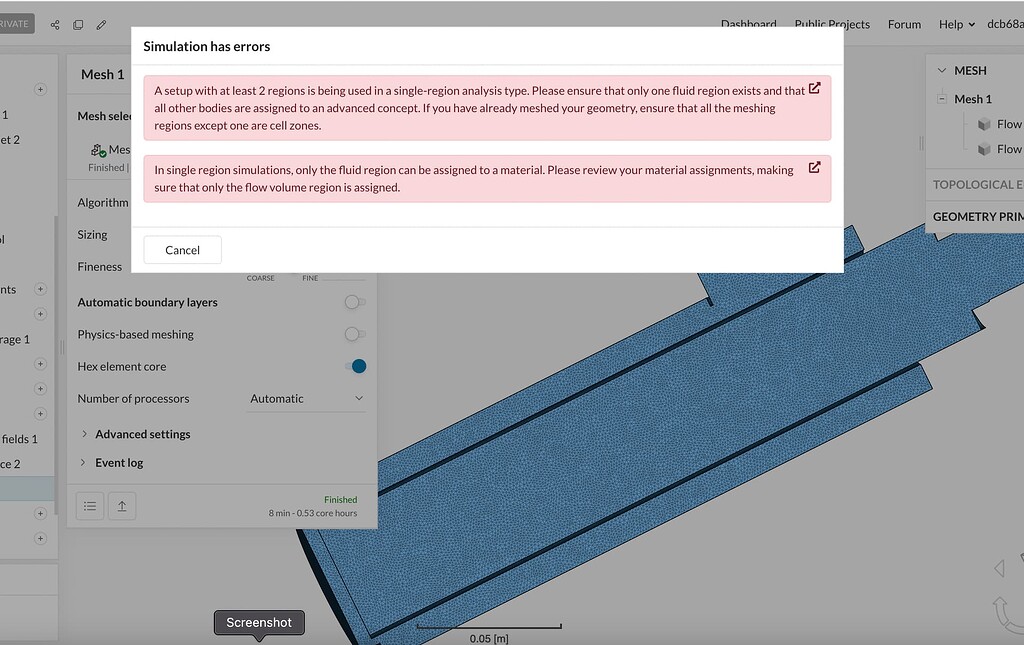 Simulation error - Project Support - SimScale CAE Forum