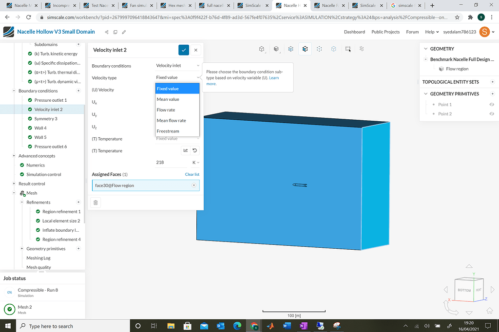 Simulating an external flow Boundary Conditions - Project Support - SimScale CAE Forum