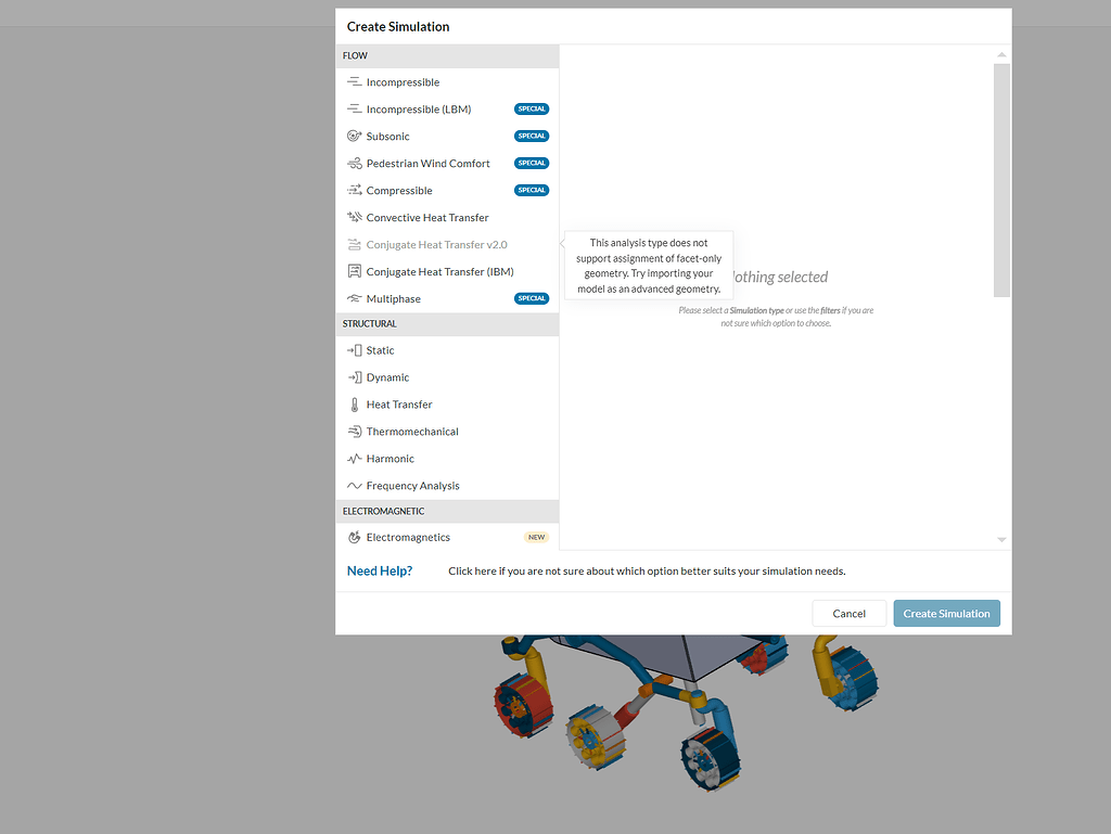 Convert Facet to Advanced Geometry - Project Support - SimScale CAE Forum