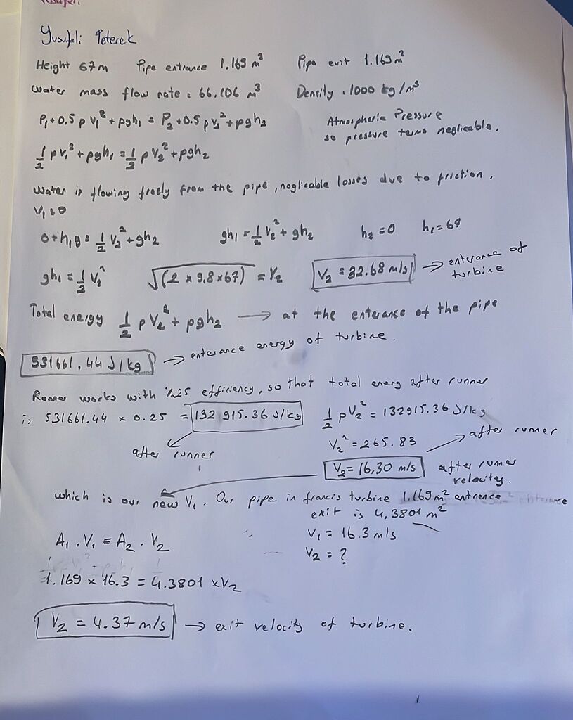 Input and output velocity in the Simscale Francis Turbine Tutorial - Project Support - SimScale ...