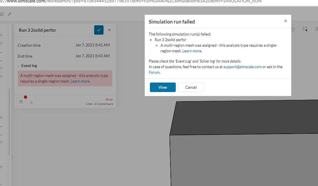 Multiple regions error with advanced concepts - Project Support - SimScale CAE Forum