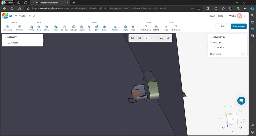 Face missing - CAD Mode Support - SimScale CAE Forum