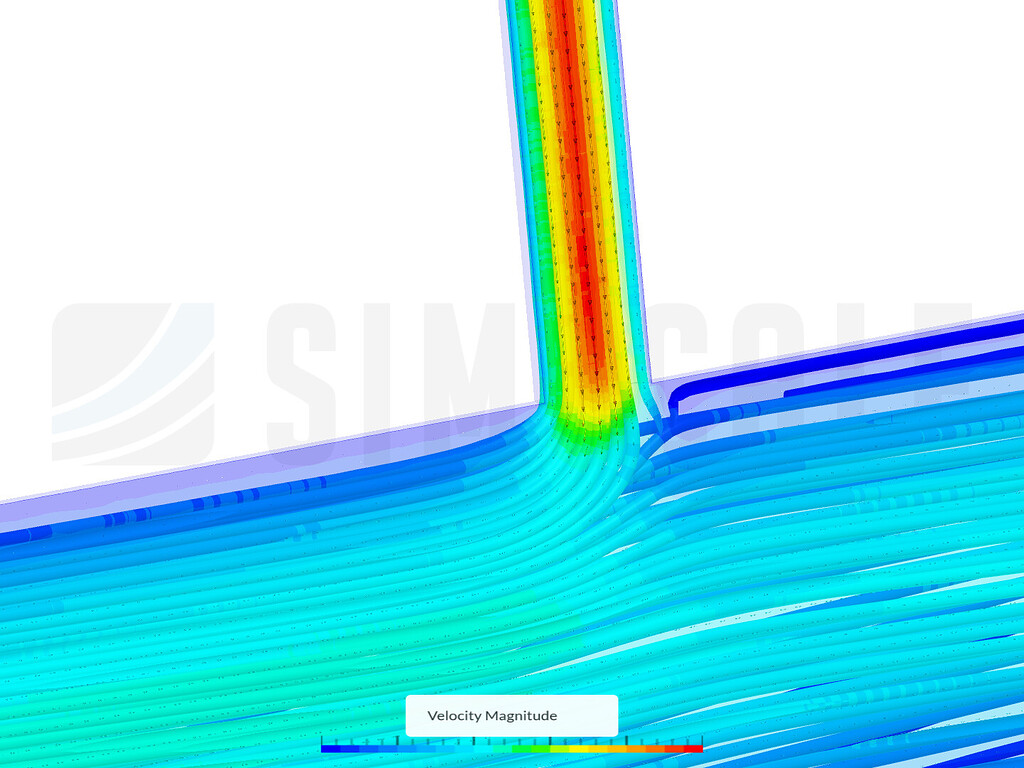 Simulating two different fluids in one geometry with two inlets - Fluid Flow / CFD - SimScale ...