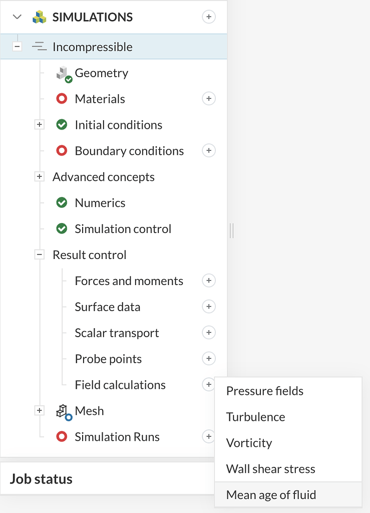 How can I figure out how old the air is when simulating the ventilation and air exchange of a ...