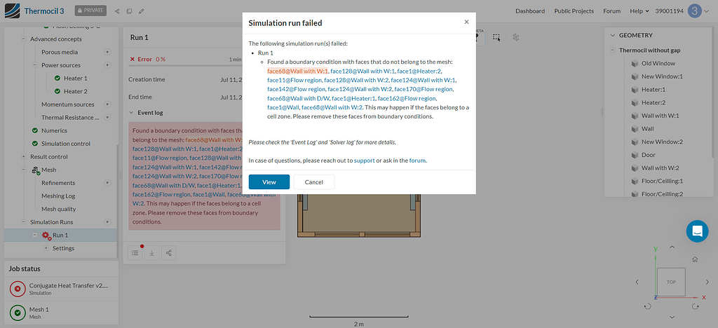Error message "Found a boundary condition with faces that do not belong to the mesh " - CAD ...