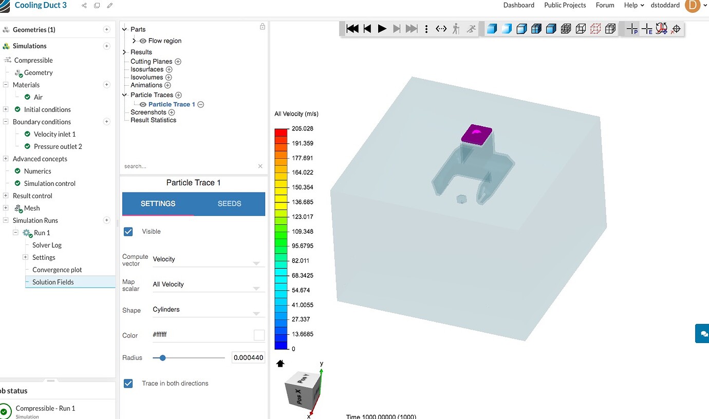 Particle Trace not visible? - Using SimScale - SimScale CAE Forum