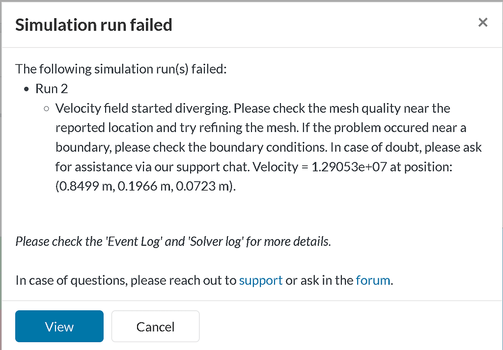 Simulation Run Failed - Project Support - SimScale CAE Forum