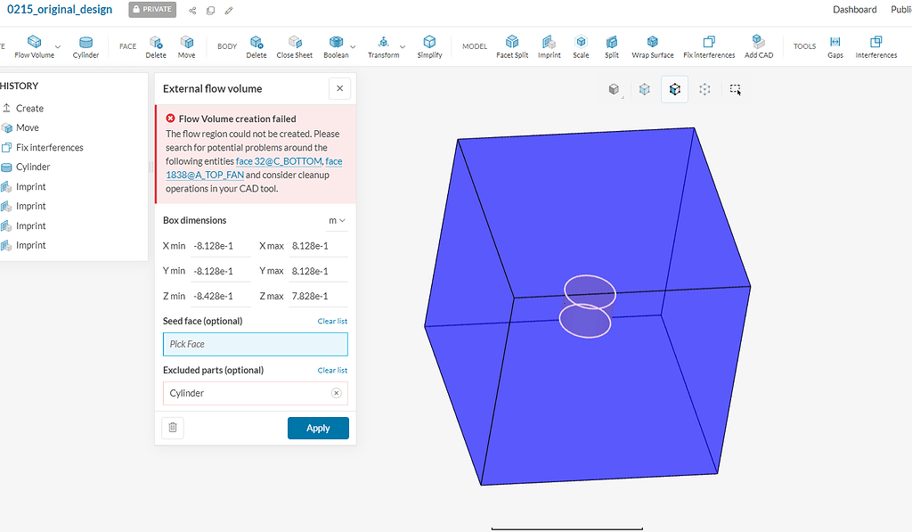 External Flow generation error - Project Support - SimScale CAE Forum