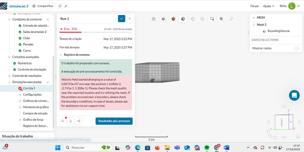 Mesh error - Fluid Flow / CFD - SimScale CAE Forum
