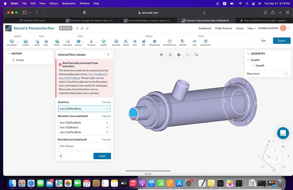 Internal Flow Extraction in complex geometry - Project Support - SimScale CAE Forum