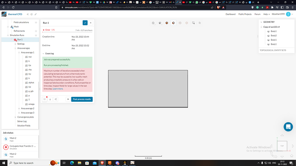 The sumilation has some kind error i cant tell why it is happening - Project Support - SimScale ...