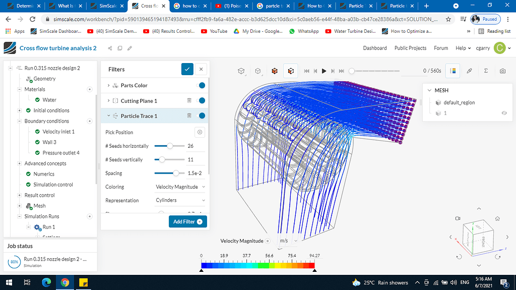 Particle tracing for cross flow turbine - Project Support - SimScale CAE Forum