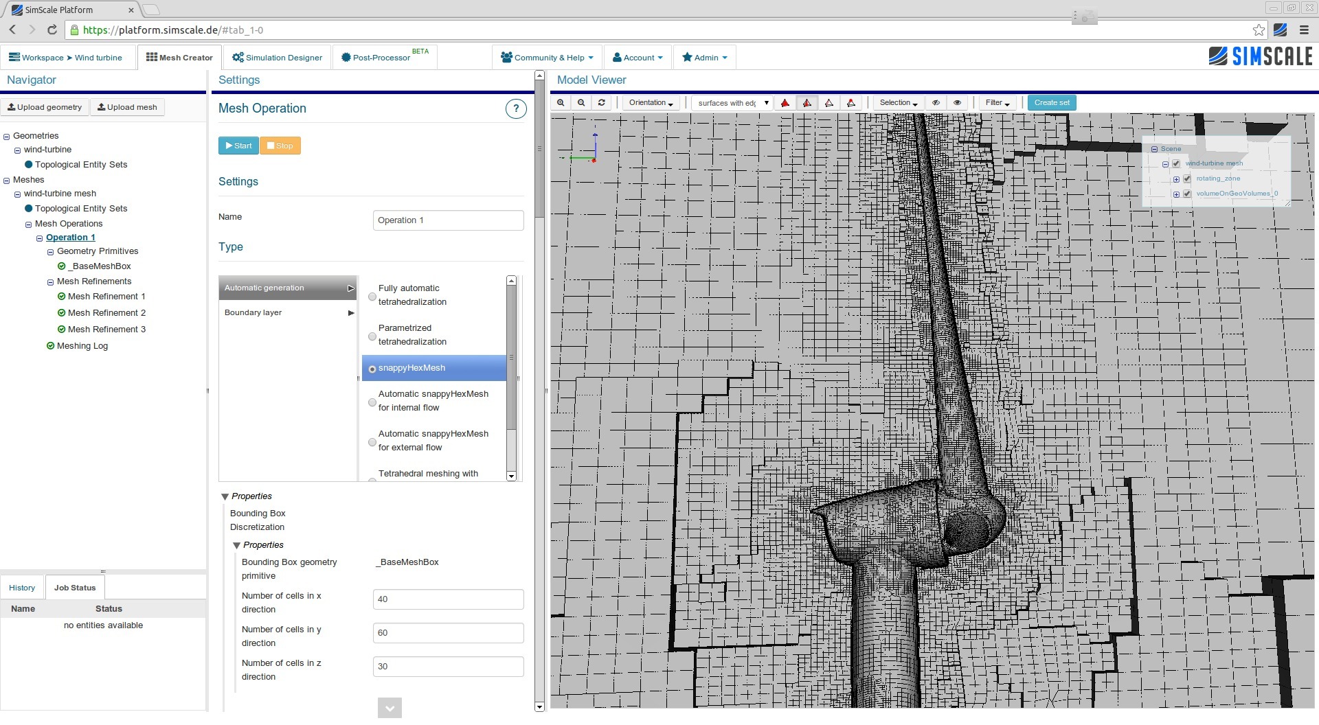 Wind Turbine Simulation of Airflow around the Blades by j...