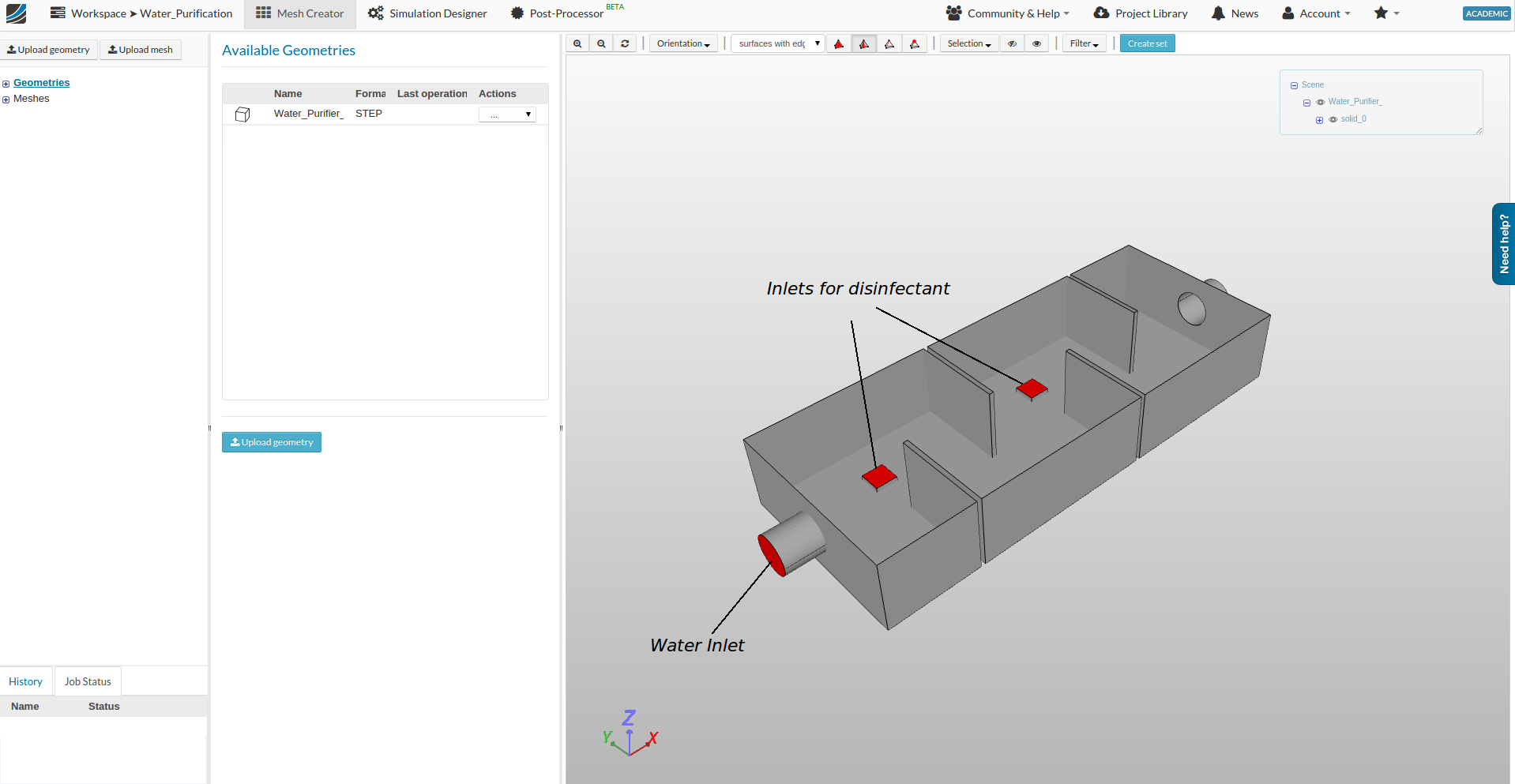 CFD Simulation of Water Purification Process by Ali_Arafat | SimScale