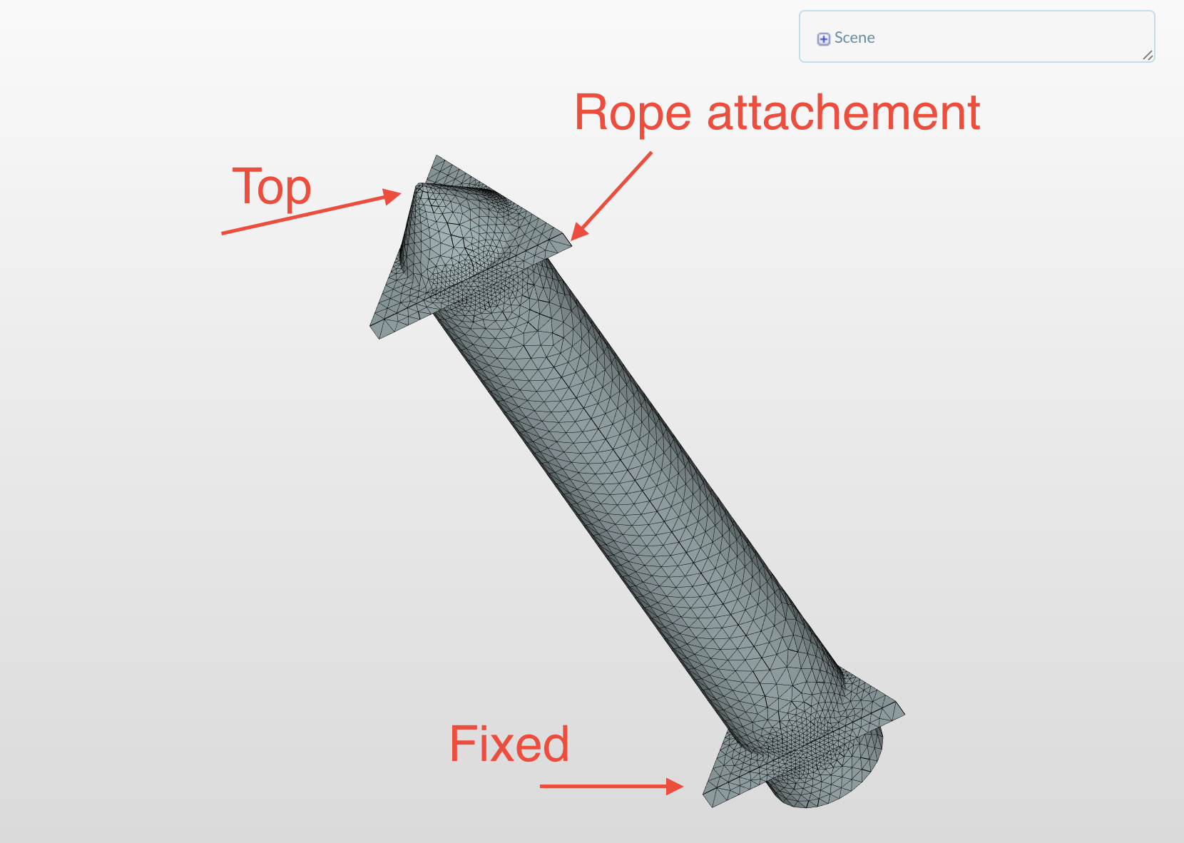 Object suspended from chains (or strings) - Project Support - SimScale ...