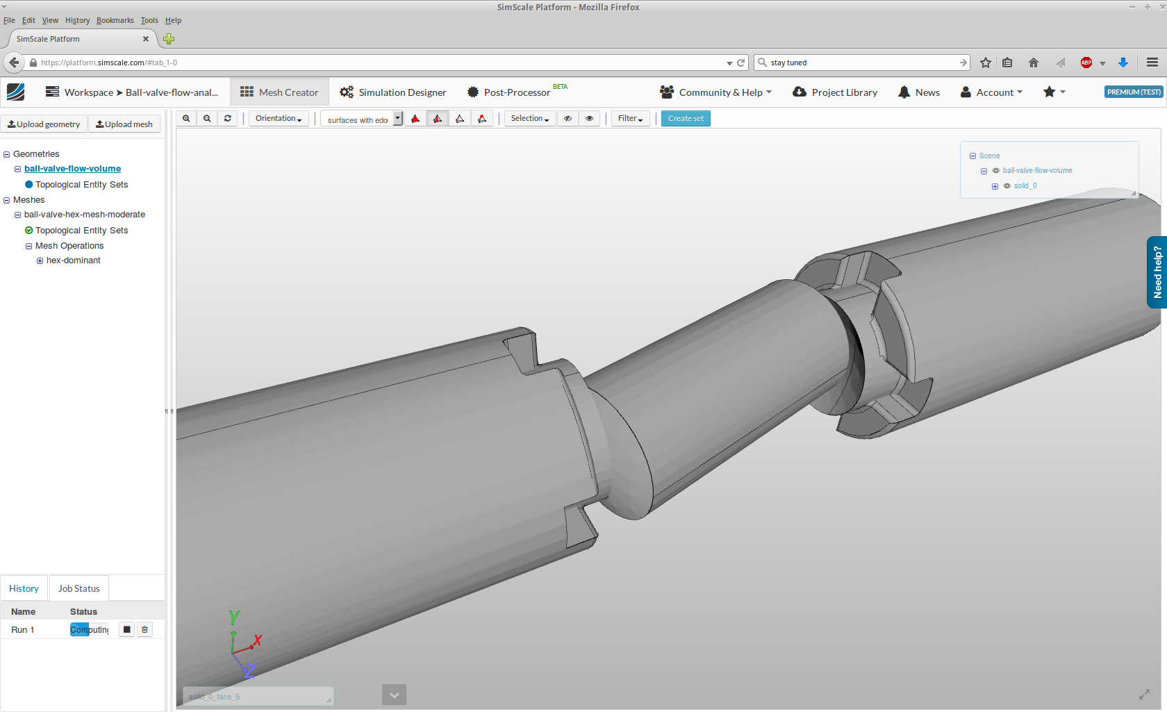 Ball Valve Simulation with Incompressible Fluid Flow by dheiny | SimScale