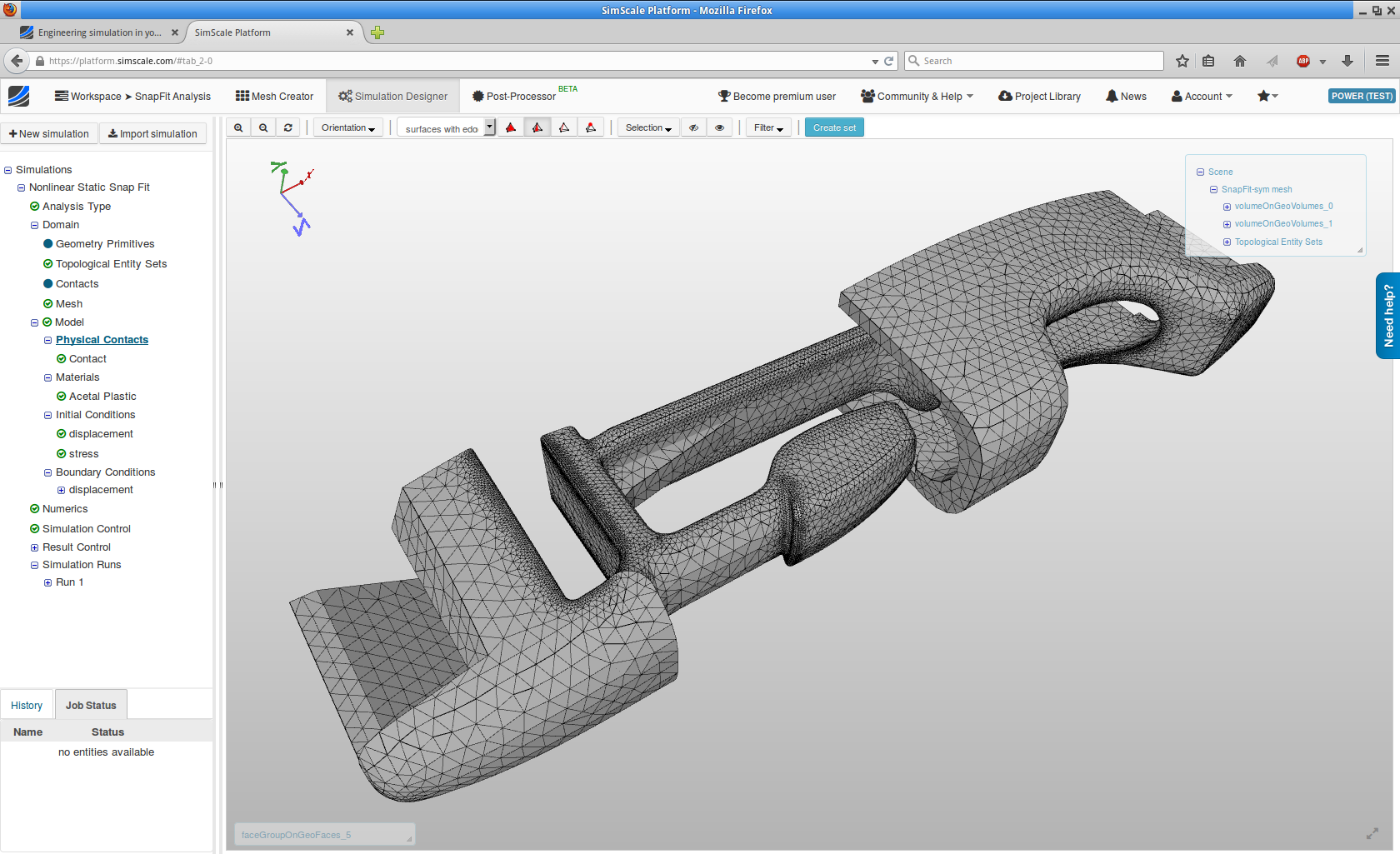 Contact Analysis Snap Fit Mechanism with FEA by rszoeke