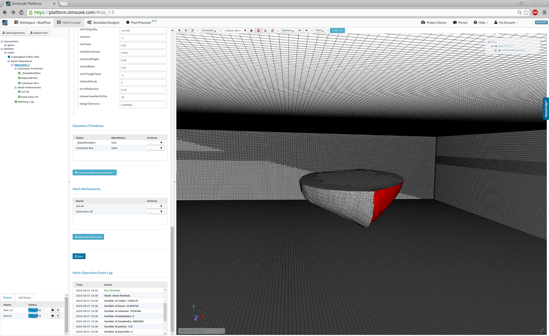 Development of Wakes Behind a Boat with CFD Simulation by sjoshi | SimScale